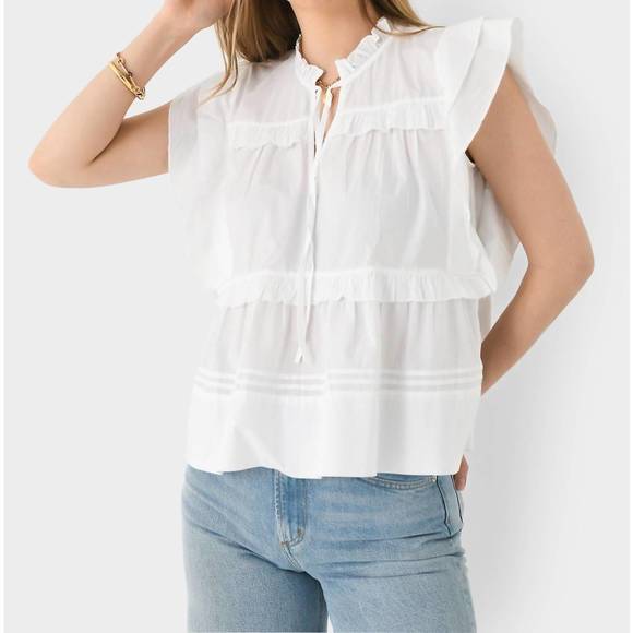 Skall Studio | Tops | New Skall Studio Gaya Top In Optic White | Poshmark